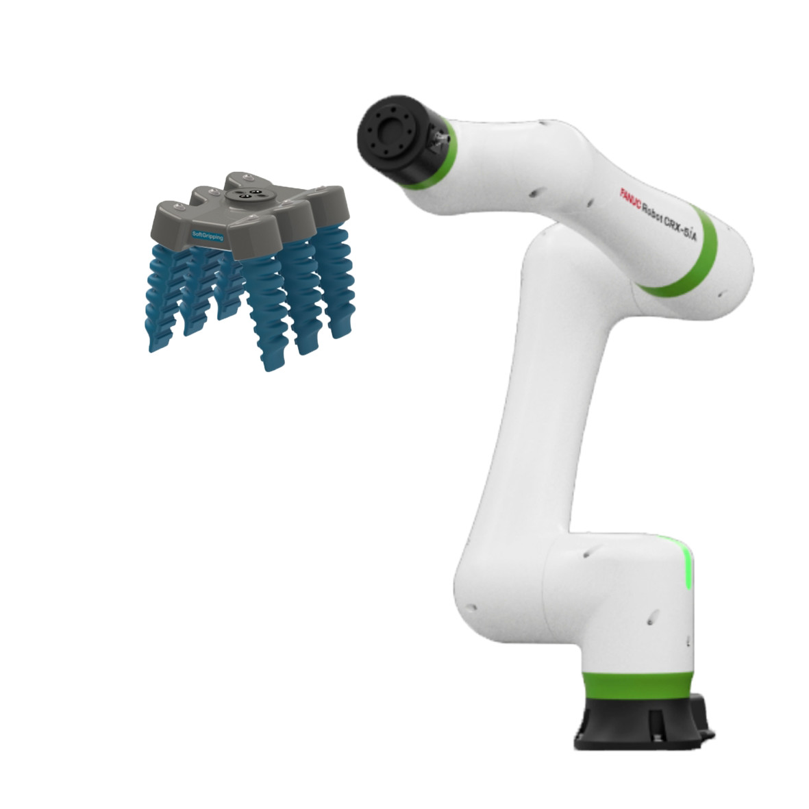 ภาระ 5 กิโลกรัม 994 มิลลิเมตร รหัส FANUC CRX-5iA พร้อมจับอ่อนสําหรับการ ...